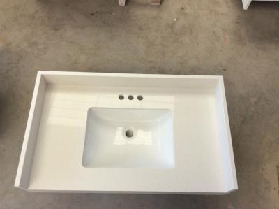 China Quartz Engineered Vanity Tops Acid Resistance For Home/ Hote 3200*1600mm Size for sale