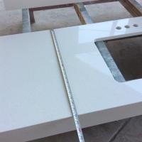 China High Hardness White Quartz Kitchen Worktops / Sparkle Quartz Countertops for sale
