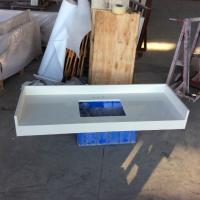 China High Hardness White Quartz Kitchen Worktops / Sparkle Quartz Countertops for sale