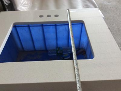 China Artificial Quartz Stone Countertops , Fine Grain Quartz Bathroom Countertops for sale