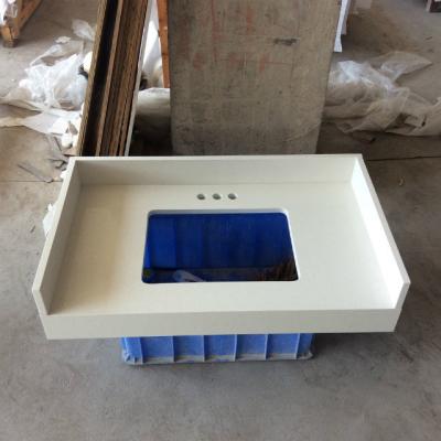 China Solid Color Quartz Kitchen Countertops / Engineered Quartz Worktops 7 Mohs Hardness for sale