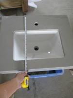 China High hardness Grey Quartz Kitchen Worktops Polished / Honed Surface Finish for sale