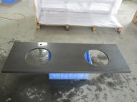 China Wear - Resistant Solid Quartz Countertops , Black Quartz Stone Slab For Kitchen for sale
