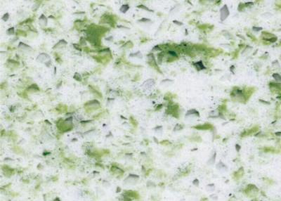 China Olive Green White Quartz Stone Countertops Color Optional Customized Size for sale