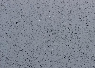China Artificial Sparkle White Galaxy Star Quartz Stone Countertops Slabs Flat / Eased Edge for sale