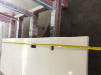 China Solid Color White Quartz Bathroom Countertops / Quartz Worktops No Hole for sale