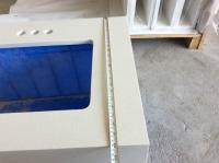 China Sink White Molded Bathroom Vanity Tops Granite Vanity Tops NSF & SGS for sale