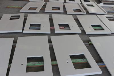 China Aimerican Customized Counter Kitchen Tops Prefabricated White Artificial Quartz Stone for sale