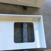China White Engineered Stone Countertop Manmade Quartz Stone Countertop Vanity Top for sale