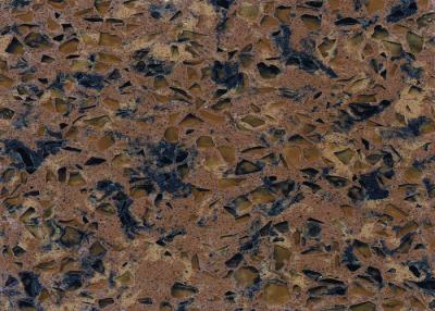 China Durable Pre Cut Brown Quartz Stone Countertops Quartz Kitchen Work Tops for sale