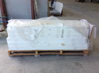 China White Quartz Bathroom Vanity Tops Bathroom Granite Countertop With Sink Slab Size 126X63