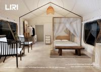 China 4.5m Span Luxury Glamping Tents Outdoor Desert Mongolian Nomad Safari Lodge for sale