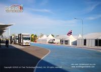 China 20m Span Width Outdoor Event Tents With PVC Sides Hard Walls For Catering for sale