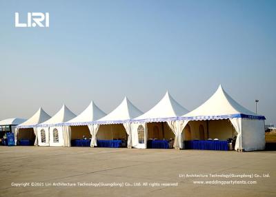 China White Luxury Pagoda High Peak Tent PVC Sidwalls For Outdoor Events for sale