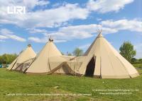 China Waterproof Wood Canvas Tipi Event Camping Teepee Tents With Inner for sale