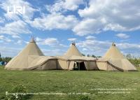 China Waterproof Wood Canvas Tipi Event Camping Teepee Tents With Inner for sale