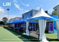 China Indoor Sports Luxury Garden Gazebo Pagoda Tents With PVC Walls Small Size for sale