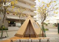 China UV Resistant Tipi Glamping Tent Log Wall And Wooden Structure Event Tent for sale