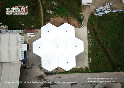 China Aluminum Frame Large Outdoor Event Tents Hexagon Module Square Tent for sale