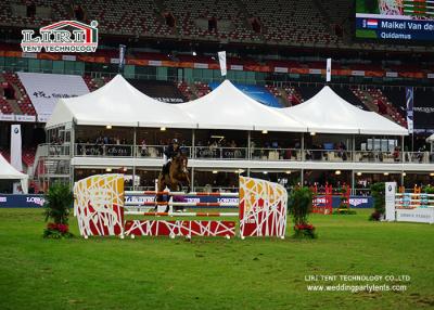 China Double Decker High Peak Tents With Glass Walls For Horse Competition for sale