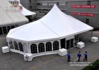 China 15M PVC Cover High Peak Campo Tent , Aluminum Canopy Tent Round Marquee for sale