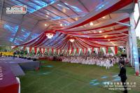 China Fire Retardant Tents For Outdoor Events Marquees With Colourful Lining for sale