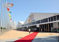 China Transparent Outdoor Exhibition Tents Heat Resistant Glass Wall for sale