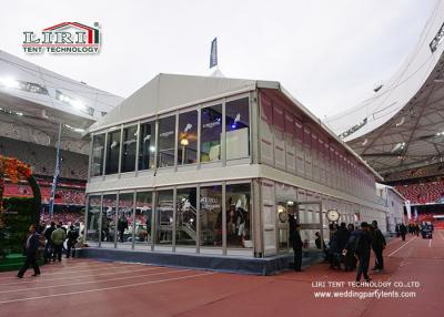 China 800 People Fire Retardant Double Decker Tents With ABS Wall And Glass Wall For Events for sale