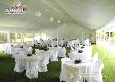 China White PVC Sidewalls Outdoor Party Tents For With Decoration For Reception for sale