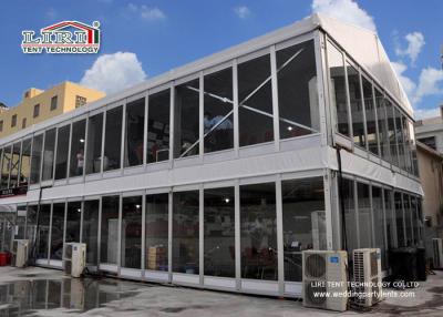 China Outdoor White Double Decker Tents 400 People with PVC Sidewalls for sale