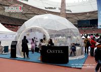 China 25m Special Portable Geodesic Dome Tents , Transparent Pvc Dome Tent for Outdoor Party for sale