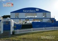 China Dome Shape Blue Color Double Decker Tents With Glass Walls for Sporting Events Large Capacity for sale