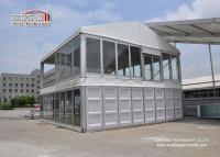 China Waterproof 10 By 10 Double Decker Tents With UV Resistant White PVC Roof Cover for sale