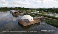 China Luxury Geodesic Dome Hotel Glamping Tent Tube Type Water Resistant for sale