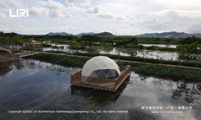 China Luxury Geodesic Dome Hotel Glamping Tent Tube Type Water Resistant for sale