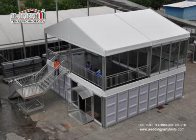 China Heavy Duty White PVC Fabric Double Decker Tents Large Outside Tents For Weddings for sale