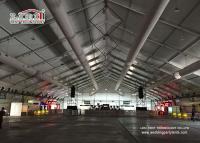 China 35m width Aluminum StructureTFS Tent Hire With White PVC Fabric Fireproof for sale