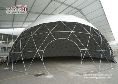 China 19m Strong Geodesic Dome Party Tents with White PVC Roof Cover For Movies Reflect for sale