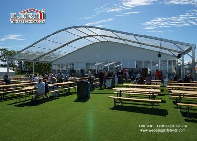 China Solid Wall Outdoor Party Tents Aluminum Structure 25m Width Clear Span for sale
