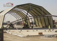 China Aluminum Frame Portable Airplane Hangar Tent Automatic Eyelet Door for sale