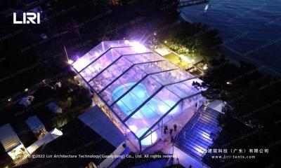 China Fire Retardant Party Event Tent With Transparent PVC Sidewall for sale