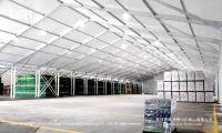China Flame Retardant Warehouse Outdoor Event Tents With White PVC Sidewall for sale