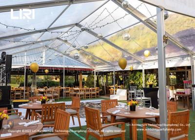 China 12M Length Luxury Wedding Tents Waterproof Clear PVC Roof Frame Outdoor Party Tents for sale