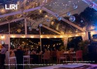 China 12M Length Luxury Wedding Tents Waterproof Clear PVC Roof Frame Outdoor Party Tents for sale