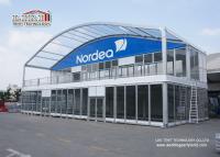 China Car Show Double Decker Exhibit Structures 10 X 20 With Glass Walls for sale