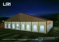 China Cfm Outdoor Wedding Tent Ceiling Roof Lining And Curtain With Clear Windows for sale
