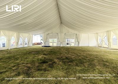 China Cfm Outdoor Wedding Tent Ceiling Roof Lining And Curtain With Clear Windows for sale