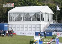 China 800 People Fire Retardant Double Decker Tents With ABS Wall And Glass Wall For Events for sale