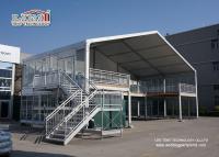 China Two Floor Double Decker Tents Clear Span Decoration with White PVC Fabric Roof for sale