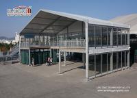 China Two Floor Double Decker Tents Clear Span Decoration with White PVC Fabric Roof for sale